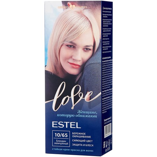 ESTEL Love Стойкая крем-краска для волос, 10/65 блондин жемчужный, 115 мл