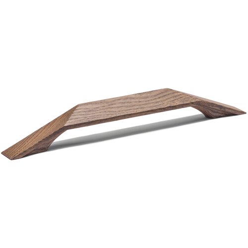 Ручка мебельная 192 мм, деревянная, коричневая, скоба, для кухни или кухонной мебели, шкафа, модель: "Skala 192" 1 шт.
