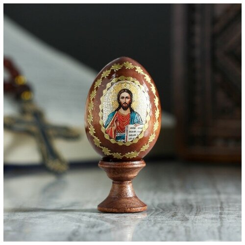 Яйцо сувенирное "Господь Вседержитель", на подставке