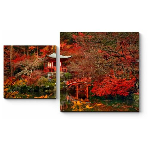 Модульная картина Красная осень в Киото70x42