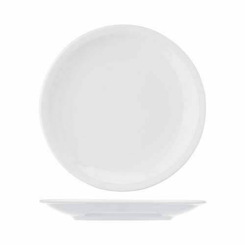 Тарелка мелкая "Катя", фарфор, диаметр 21см, белый