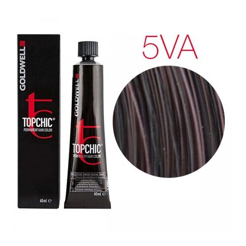 Goldwell Topchic стойкая крем-краска для волос, 5VA фиолетово-пепельный, 60 мл