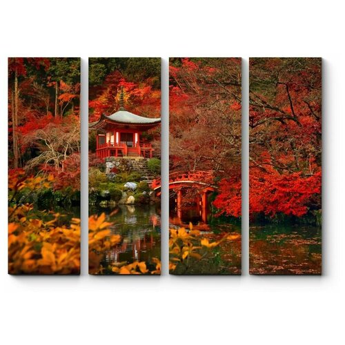 Модульная картина Красная осень в Киото120x90