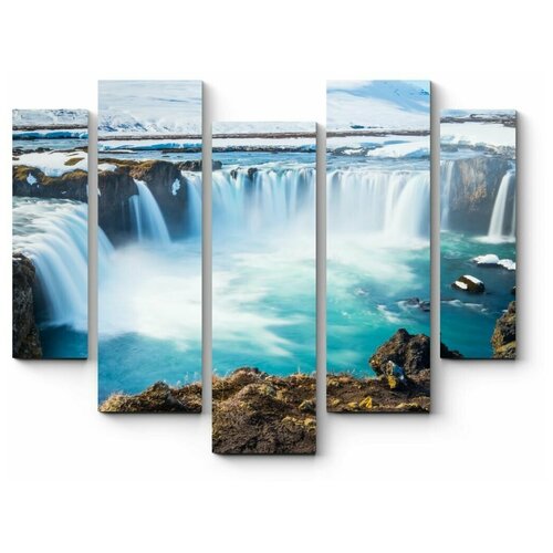 Модульная картина Грандиозный водопад Исландии 111x90