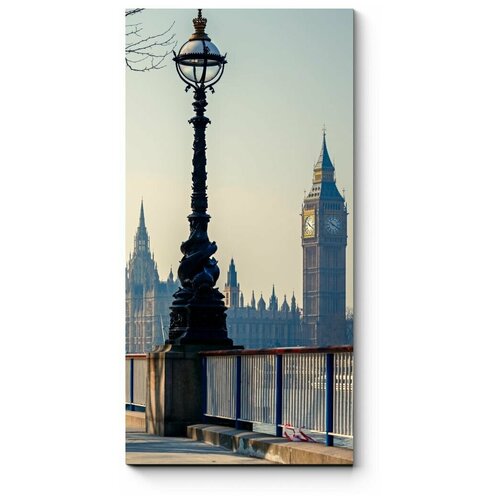 Модульная картина На набережной Темзы, Лондон 30x60