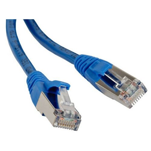 Кабель витая пара патч-корд Hyperline PC-LPM-STP-RJ45-RJ45-C5e-1M-LSZH-BL 1.0m