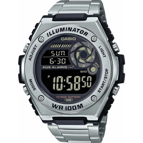 Наручные часы CASIO Collection MWD-100HD-1B, серебряный, черный