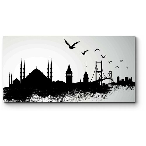 Модульная картина Иллюстрация Стамбула, город небоскребов110x55