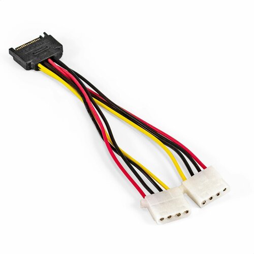 Кабель питания SATA ExeGate EX-CC-SATAM2MF (15pin M/2xMolex F) EX294795RUS