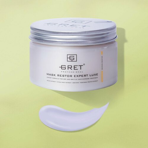 GRET RESTOR LUXE профессиональная маска для жестких очень сухих тусклых и поврежденных волос восстанавливающая 250 мл