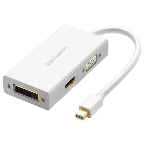 Аксессуар Ugreen MD114 Mini DisplayPort - HDMI/VGA/DVI Adapter White 20417