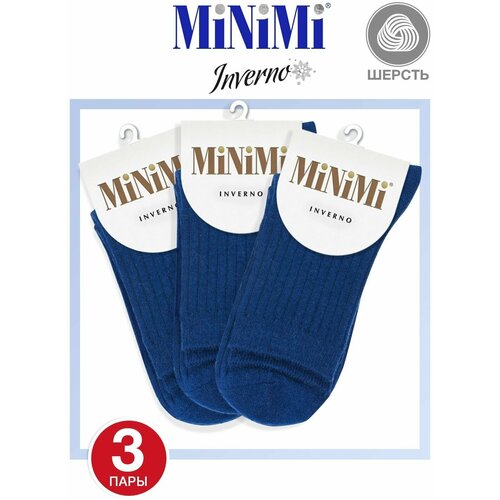 Носки MiNiMi, 3 пары, размер 35-38, синий