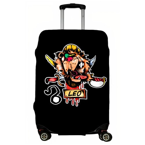 Чехол для чемодана LeJoy, размер L, коричневый, зеленый