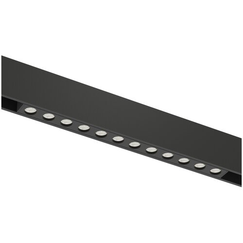 Трековый светодиодный магнитный светильник LINER BLACK MASK MAGNETIC S15 48V 12W 36° 4000K CRI90 OSRAM | Черный корпус L232mm