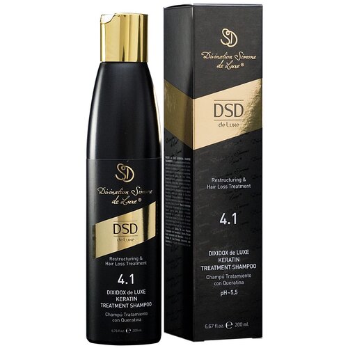 Divination Simone DeLuxe шампунь 4.1 Restructuring and Hair Loss Treatment Keratin Восстанавливающий, 200 мл