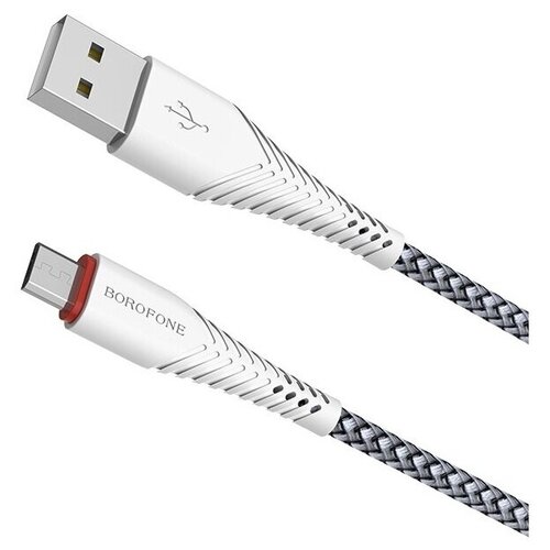 Кабель BOROFONE BX25 Powerful, USB - microUSB, 1 м, белый