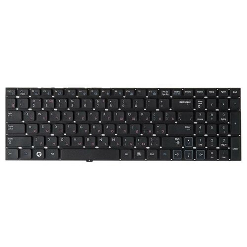 Клавиатура для ноутбука Samsung RV511, черная без рамки, гор. Enter