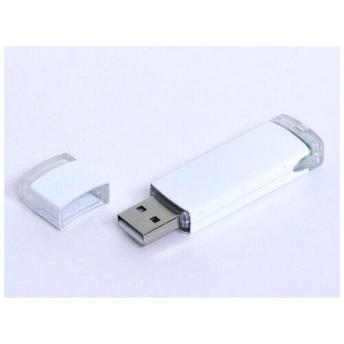 Классическая металлическая флешка для нанесения логотипа (8 Гб / GB USB 2.0 Белый/White 014 Цветная флешка, оригинальный дизайн)