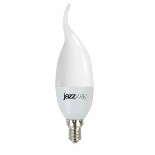 Лампа светодиодная LED 9Вт Е14 холодный матовая свеча на ветру | код. 2859549A | JazzWay (6шт. в упак.)