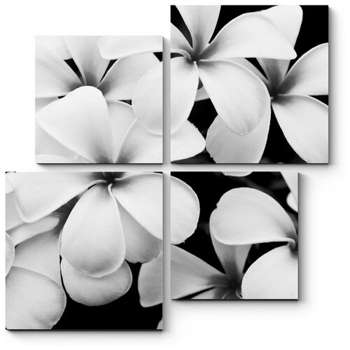 Модульная картина Лаконичные цветы 80x80