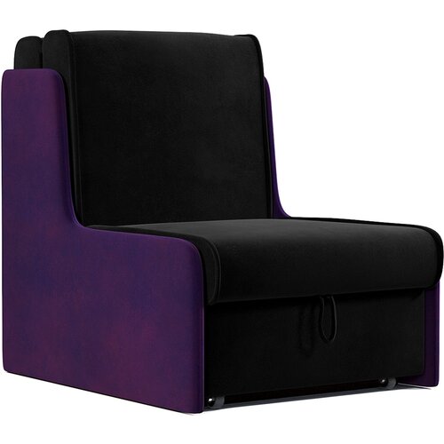 Кресло кровать Сицилия 60 велюр черый и фиолетовый