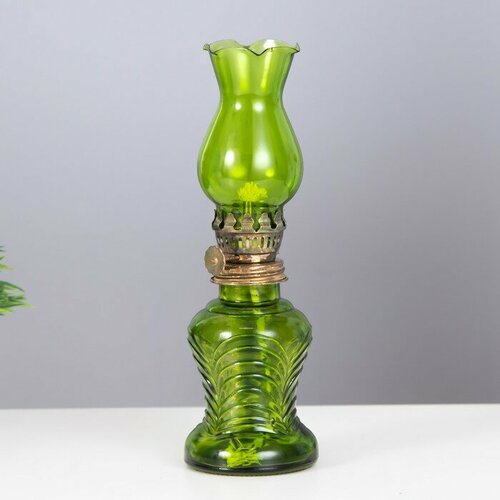 Керосиновая лампа декоративная зелёный 6.5*6.5*20 см RISALUX
