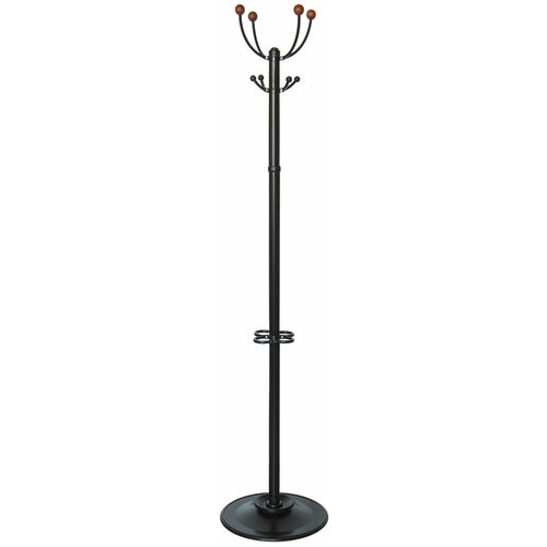 Вешалка-стойка «Квартет-З», 1,79 м, основание 40 см, 4 крючка + место для зонтов, металл, черная