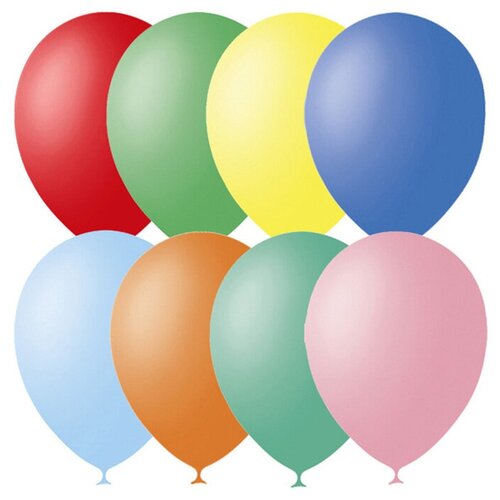 Воздушные шарики 12", пастель, набор 100 шт, цвета