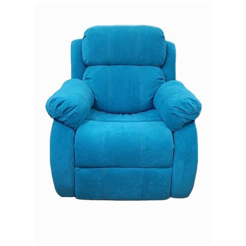Реклайнер-кресло глайдер, универсальное механическое - голубое(APLES304-37)
