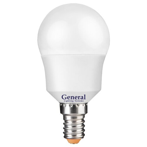 (10шт)Лампочка светодиодная 7Вт шар 6500К General 640800 GLDEN-G45F-7-230-E14-6500