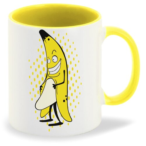 Кружка желтая CoolPodarok Банан М