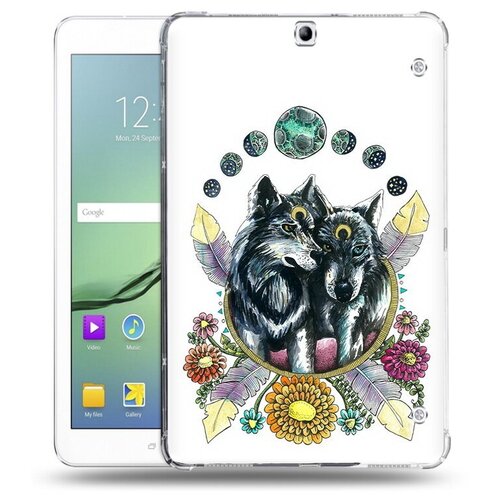 Чехол задняя-панель-накладка-бампер MyPads красивые волки абстракция для Samsung Galaxy Tab S2 9.7 SM-T810/T813/T815/T819 противоударный