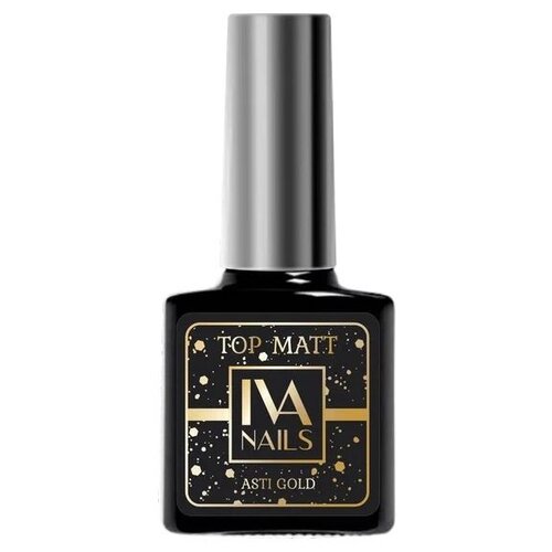 IVA Nails Верхнее покрытие Top Asti, gold, 8 мл