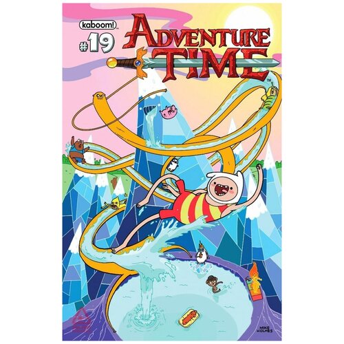 Плакат, постер на холсте Adventure time/Время приключений/. Размер 60 х 84 см