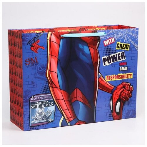 MARVEL Пакет ламинированный горизонтальный, 61 х 46 х 20 см "Spider-Man", Человек-паук