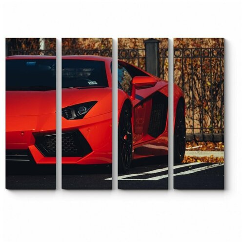 Модульная картина Красный Lamborghini Aventador 100x75