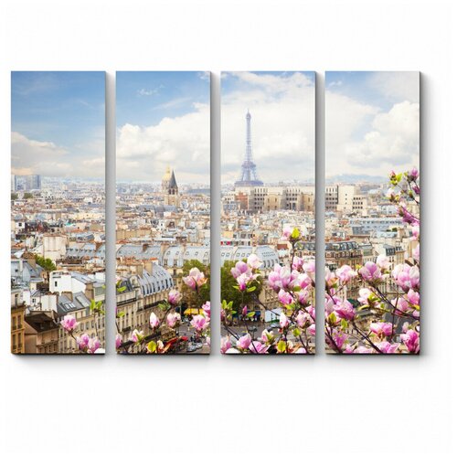 Модульная картина Весна в Париже 70x53