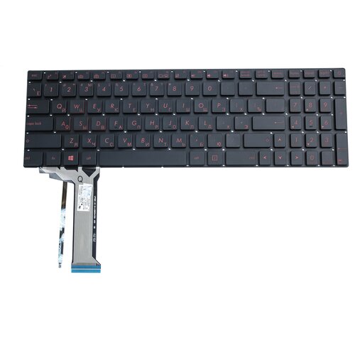 Клавиатура для Asus N751J Красные буквы p/n: NSK-UPPBQ 0R, AEBK3700010, 9Z. N8BBQ. P0R, 0KNB0-662BRU00