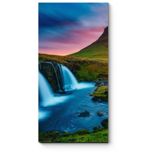 Модульная картина Красочный рассвет, Исландия 60x120