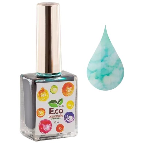 E.co nails краска для акварельного дизайна Nails Water Color, 10 мл