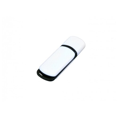 Промо флешка пластиковая с цветными вставками (8 Гб / GB USB 2.0 Черный/Black 003 VF-121)