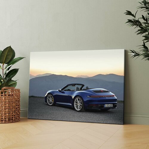 Картина на холсте (Porsche 911 Cabriolet) 30x40 см. Интерьерная, на стену.