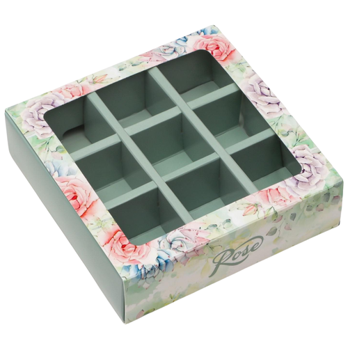 Коробка подарочная Upak Land «Rose», 14.5 х 14.5 х 3.5 см, разноцветный