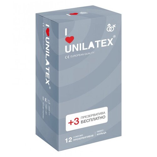 Презервативы UNILATEX ребристые (12 шт)