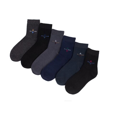 Носки S-Family, 6 пар, 6 уп., размер 41-44, синий, черный, серый