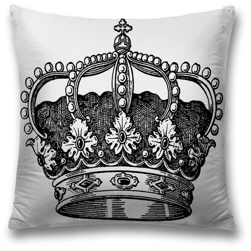 Наволочка декоративная на молнии, чехол на подушку JoyArty "Ганноверская корона" 45х45 см