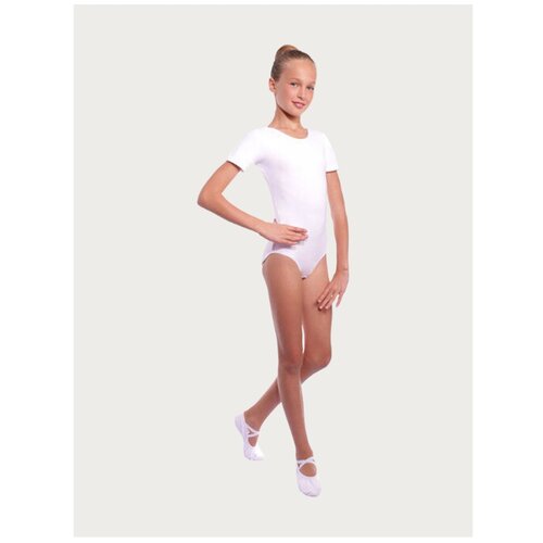 Купальник гимнастический ALIERA, размер 116, белый
