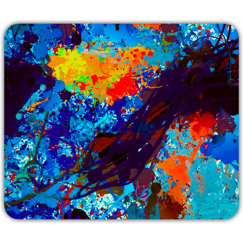 Коврик для мыши "Разноцветная акварельная абстракция" (24 x 20 см x 3 мм)