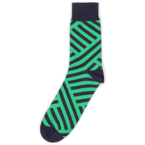 Носки Burning Heels Дизайнерские носки Burning Heels - Diagonal Stripes, размер 39-41, зеленый, черный