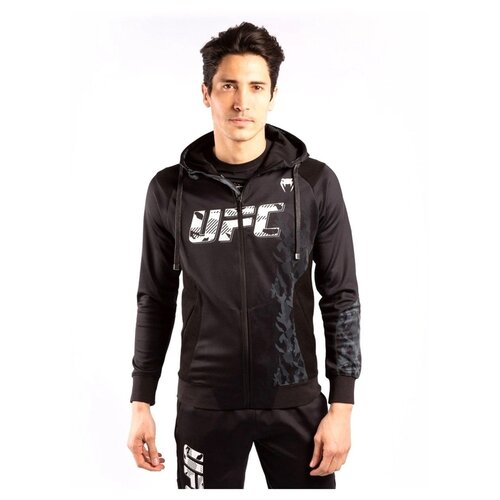 Толстовка спортивная Venum UFC Authentic Fight Week Men's Zip Hoodie, размер M, черный